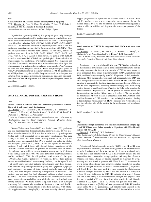 (PDF) P3.1 Brown–Vialetto–Van Laere and Fazio Londe overlap sindromes ...