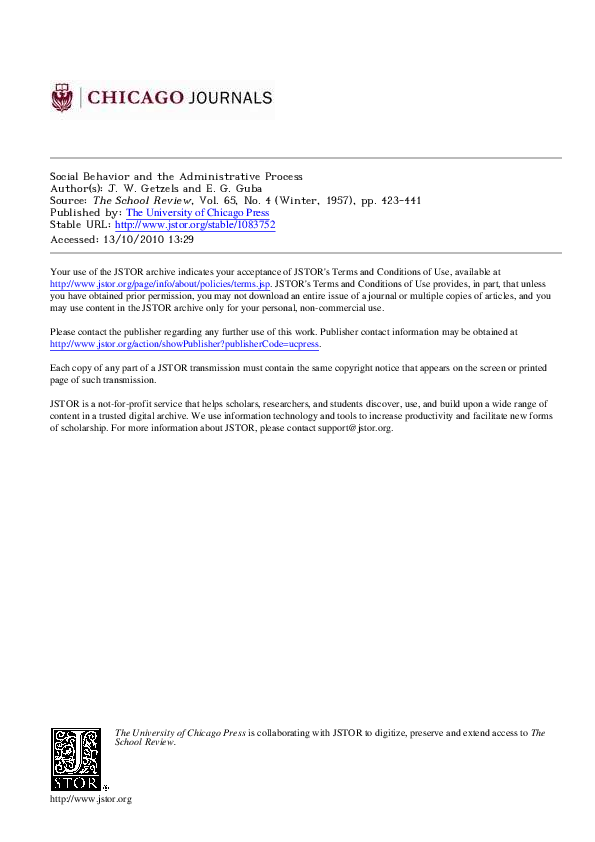 (PDF) Getzels Guba