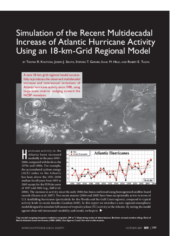 (PDF) Simulation of the Recent Multidecadal Increase of Atlantic ...