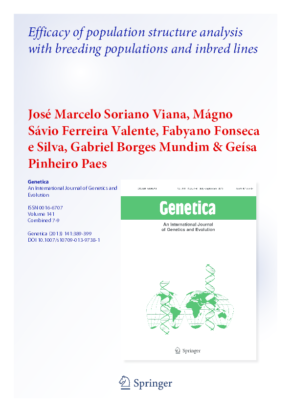 (PDF) Efficacy of population structure analysis with breeding ...