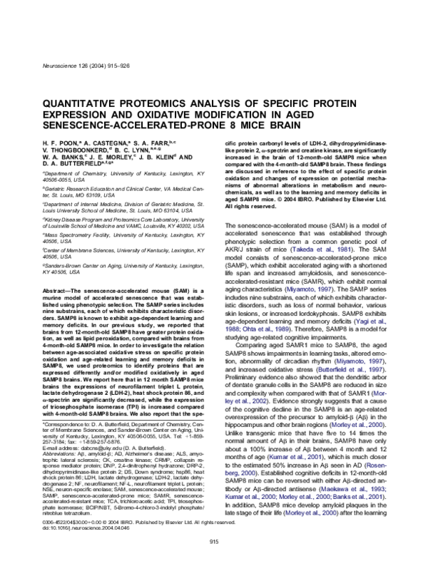 (PDF) Quantitative proteomics analysis of specific protein expression and oxidative modification ...