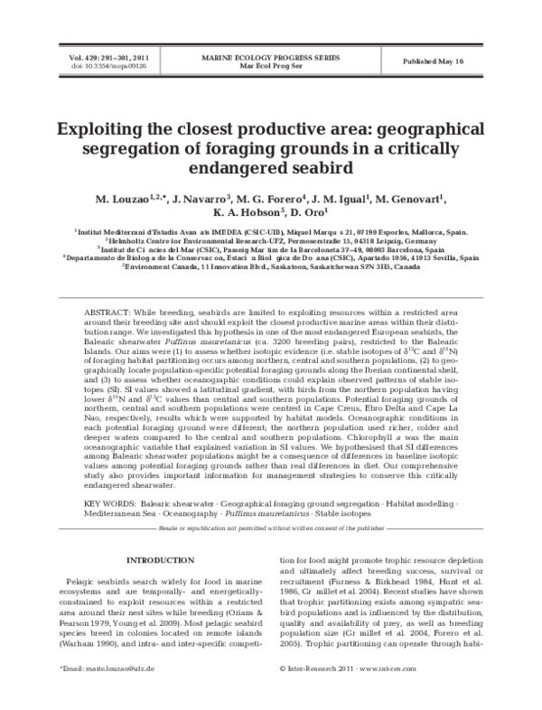 (PDF) Exploiting the closest productive area: geographical segregation ...
