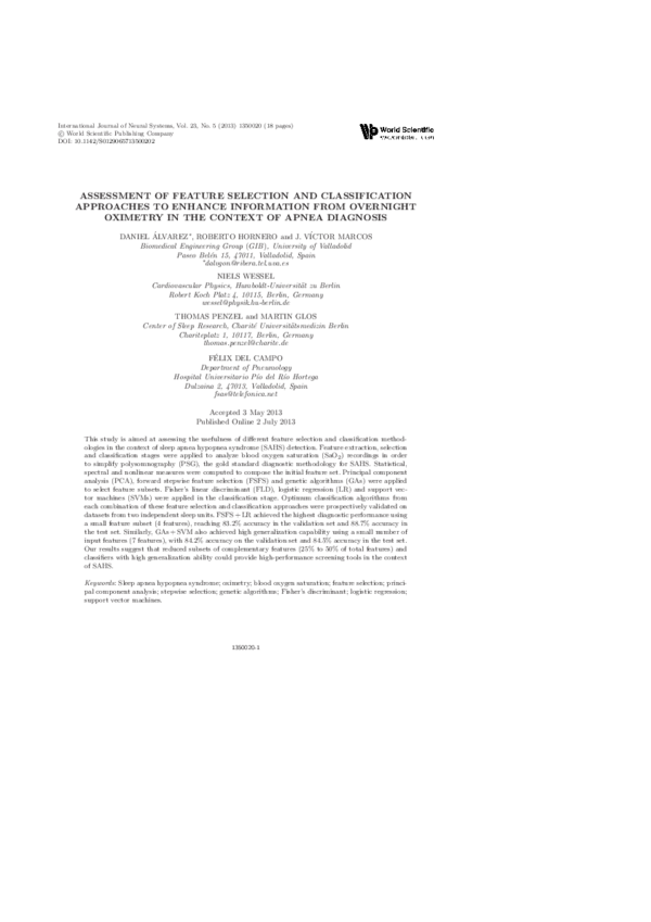 Pdf Assessment Of Feature Selection And Classification Approaches To Enhance Information From