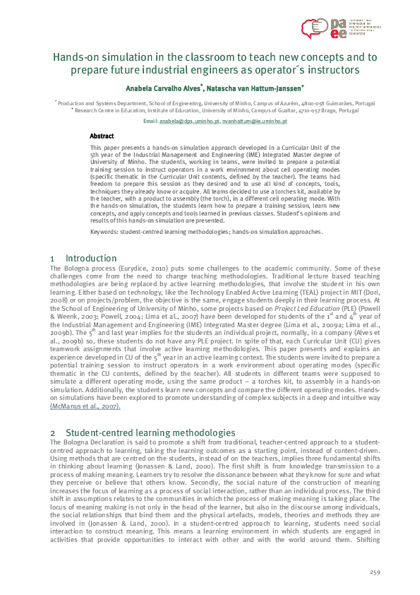 (PDF) Hands-on simulation in the classroom to teach new concepts and to ...