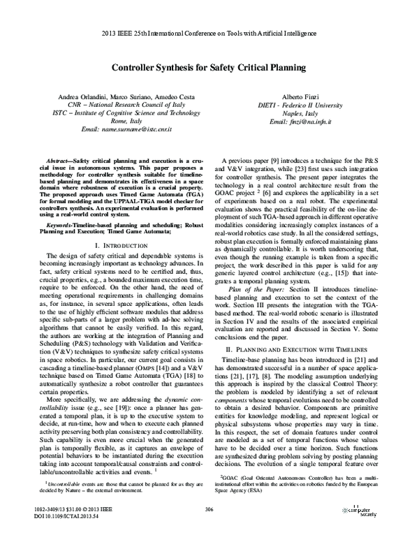 Pdf Controller Synthesis For Safety Critical Planning 9467