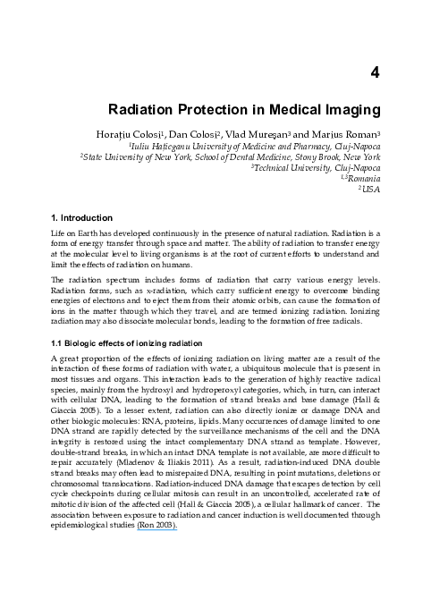 (PDF) Radiation protection in medical imaging