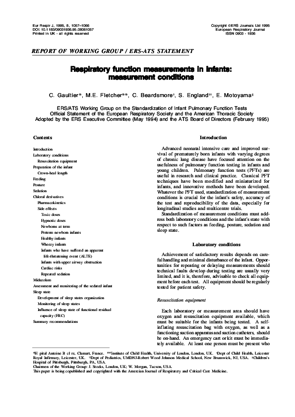 (PDF) Respiratory function measurements in infants: symbols ...