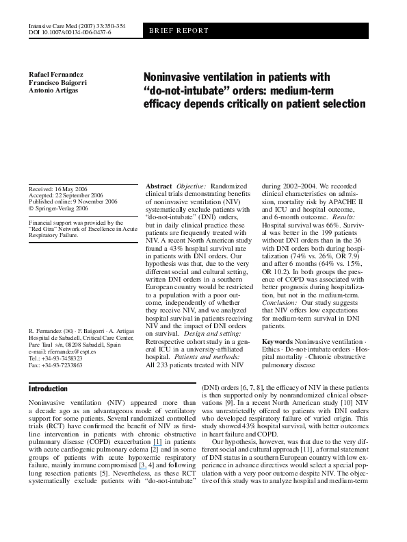 (PDF) Noninvasive ventilation in patients with “do-not-intubate” orders ...