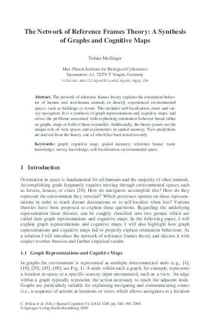 (PDF) The Network of Reference Frames Theory: A Synthesis of Graphs and Cognitive Maps