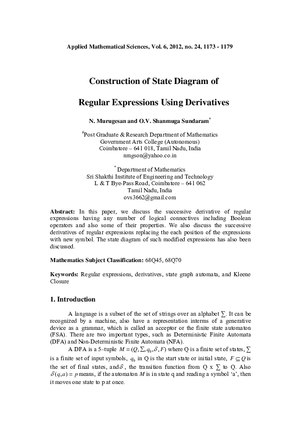 regular expression in automata