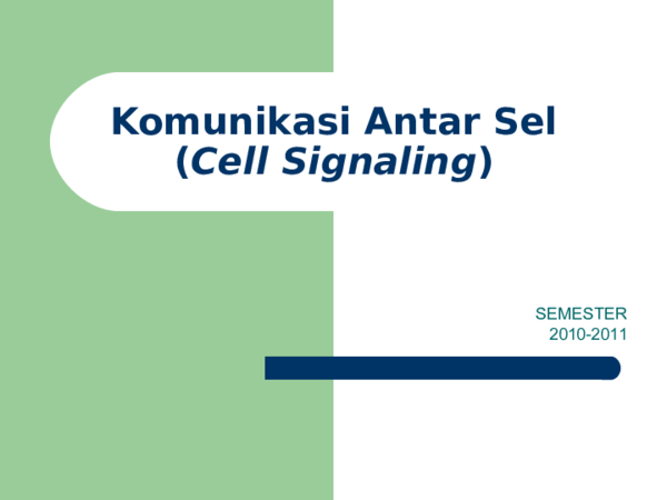 (PPT) Komunikasi Antar Sel