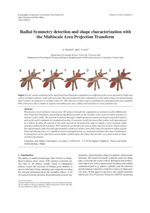 (PDF) Radial Symmetry Detection and Shape Characterization with the ...