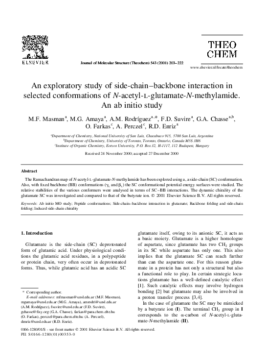 (PDF) An exploratory study of side-chain-backbone interaction in ...
