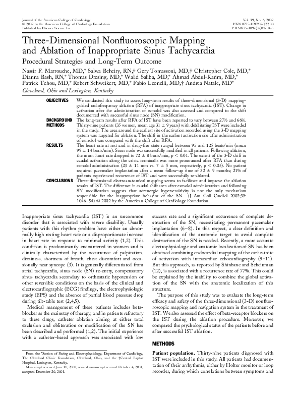 (PDF) Three-dimensional nonfluoroscopic mapping and ablation of ...