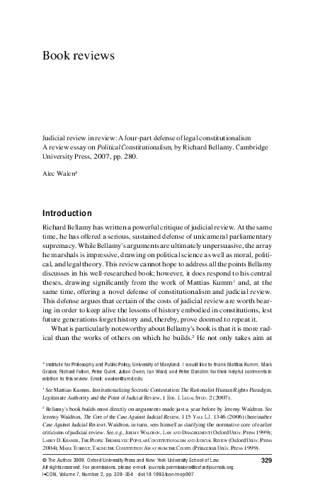 (PDF) Judicial Review in Review