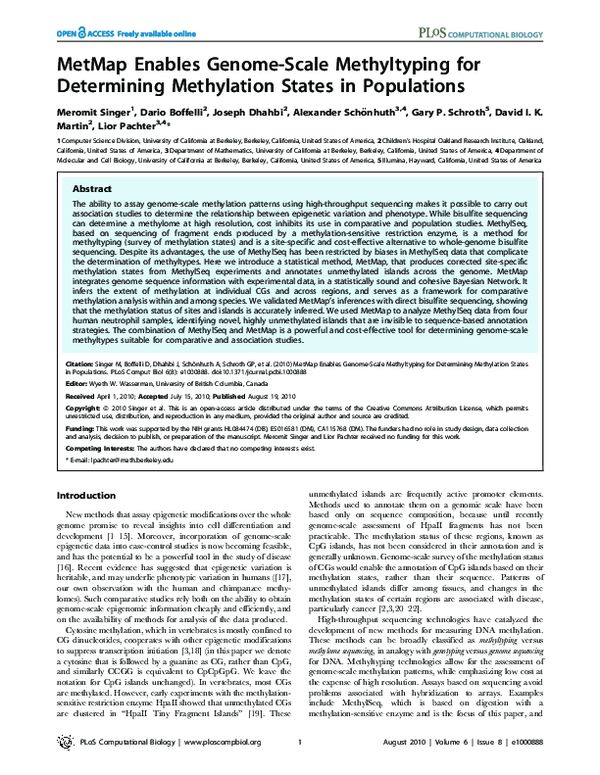 (PDF) MetMap Enables Genome-Scale Methyltyping for Determining ...