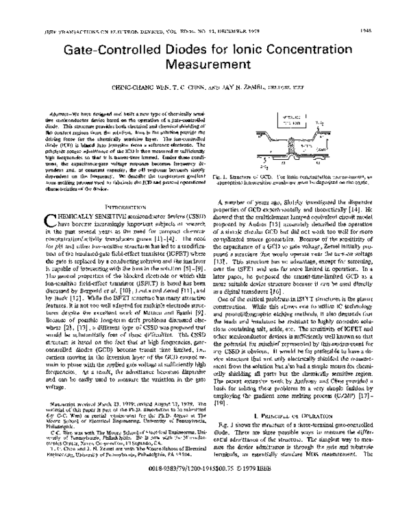 (PDF) Gate-controlled diodes for ionic concentration measurement