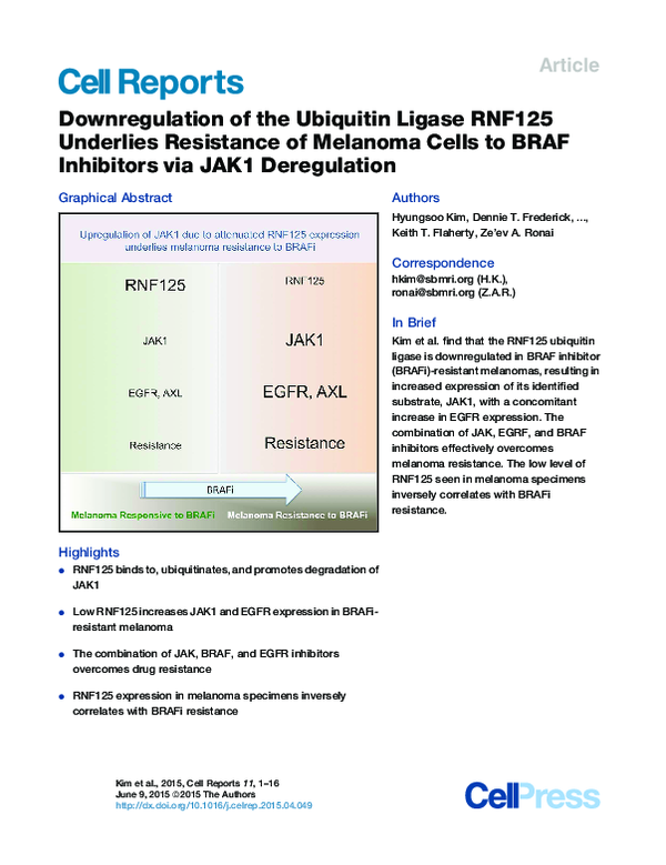 (PDF) Downregulation of the Ubiquitin Ligase RNF125 Underlies ...