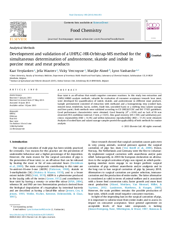(PDF) Analytical Methods Development and validation of a UHPLC-HR-Orbitrap-MS method for the ...