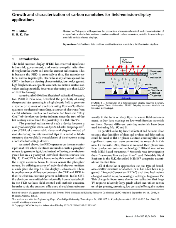 (PDF) Growth and characterization of carbon nanotubes as hydrogen ...