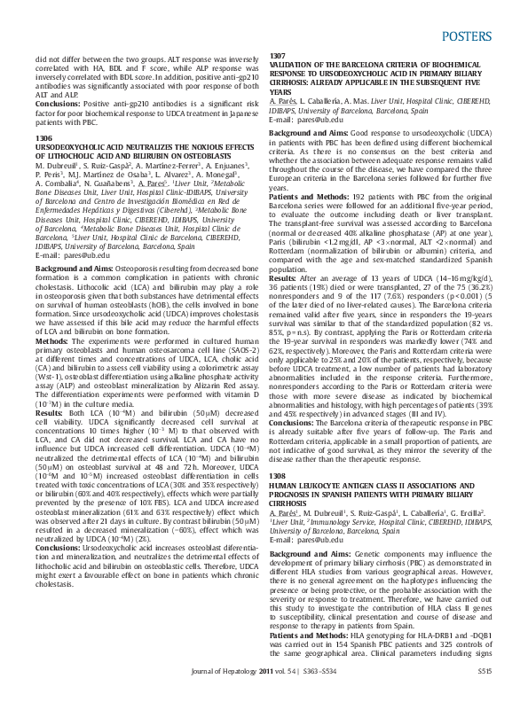 (PDF) 1307 VALIDATION OF THE BARCELONA CRITERIA OF BIOCHEMICAL RESPONSE ...