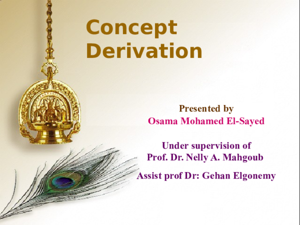(PPT) Concept derivaation