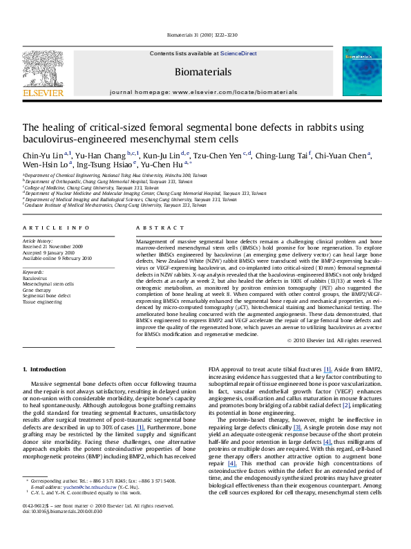 (PDF) The healing of critical-sized femoral segmental bone defects in ...