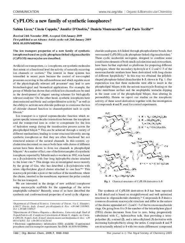 (PDF) CyPLOS: a new family of synthetic ionophores