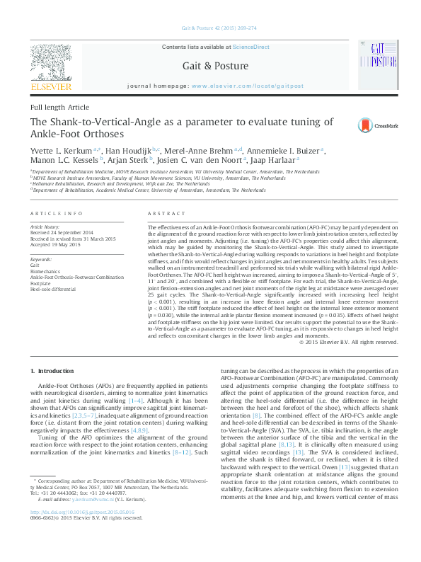 (PDF) The Shank-to-Vertical-Angle as a parameter to evaluate tuning of ...