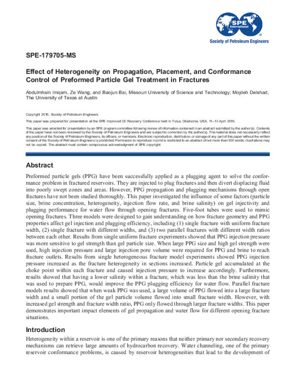 (PDF) SPE-179705-MS Effect of Heterogeneity on Propagation, Placement, and Conformance Control ...
