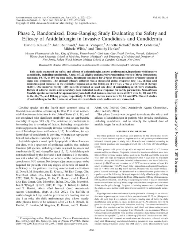(PDF) Phase 2, Randomized, Dose-Ranging Study Evaluating the Safety and ...