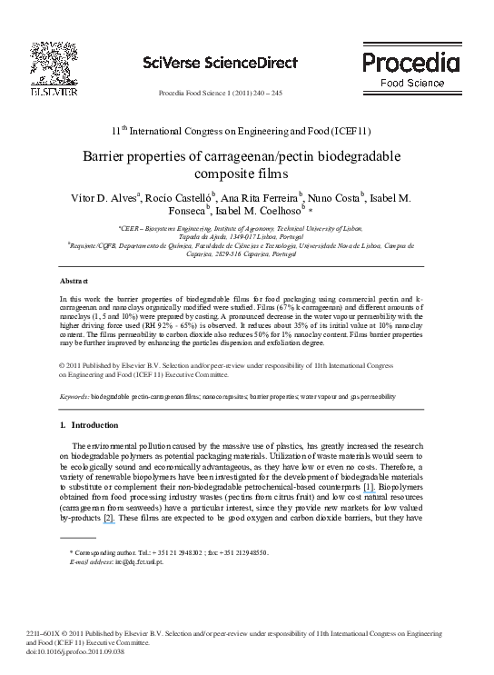 (PDF) Barrier properties of carrageenan/pectin biodegradable composite ...