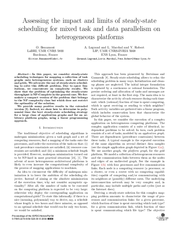 Pdf Assessing The Impact And Limits Of Steady State Scheduling For
