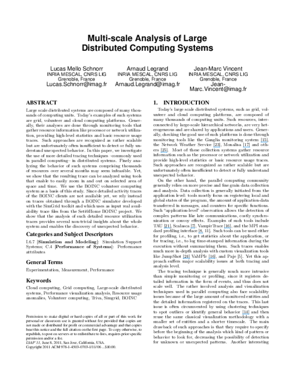 (PDF) Multi-scale analysis of large distributed computing systems (PDF) Multi-scale analysis of large distributed computing systems