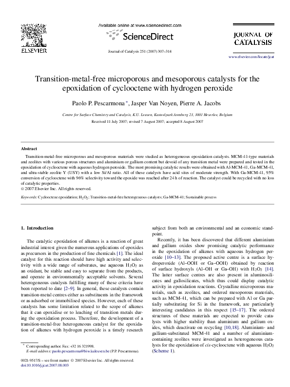 (PDF) Transition-metal-free microporous and mesoporous catalysts for ...