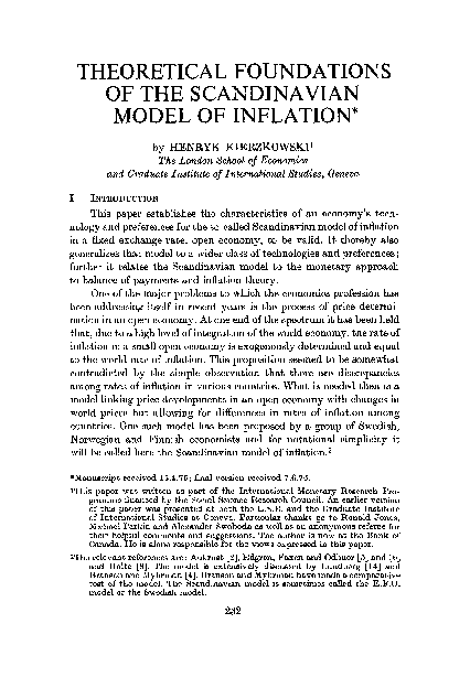 (PDF) Theoretical Foundations of the Scandinavian Model of Inflation