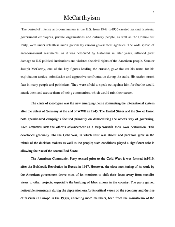 (PDF) McCarthyism