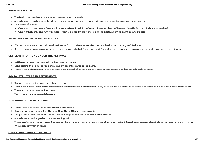 (PDF) Traditional Dwelling Wada in Maharashtra India