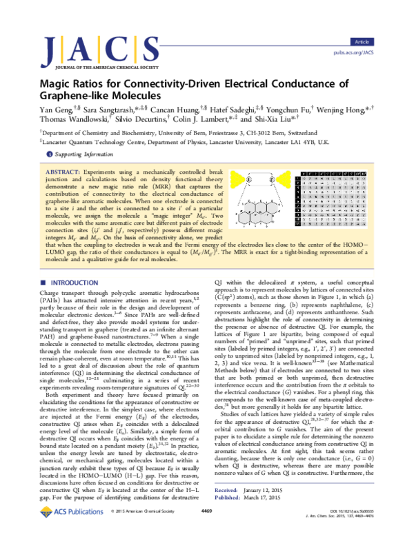 (PDF) Magic Ratios for Connectivity-Driven Electrical Conductance of ...