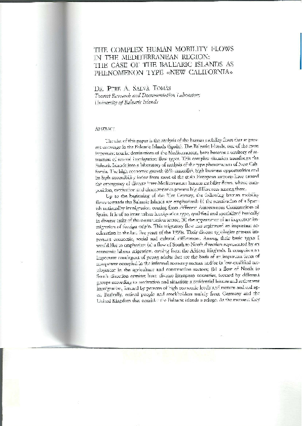 (PDF) The complex human mobility flows in the Mediterranean Regions ...