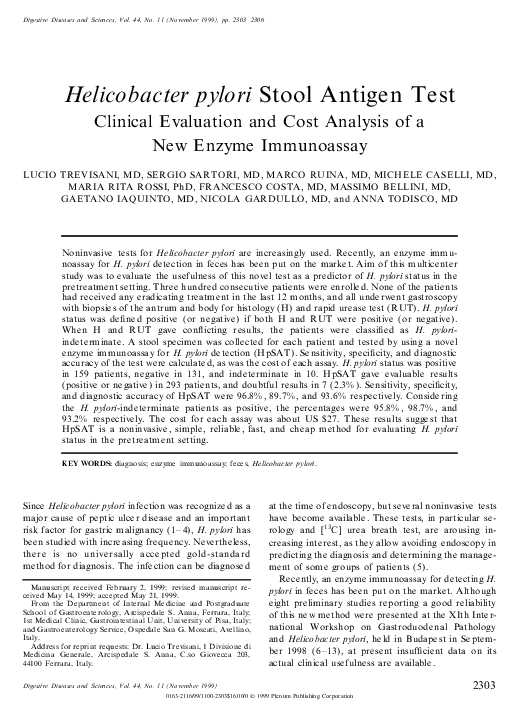 (PDF) Comparison of antigen and antibody detection tests used for ...