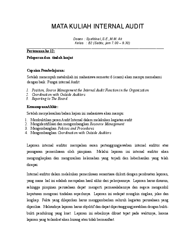 (DOC) Modul internal audit