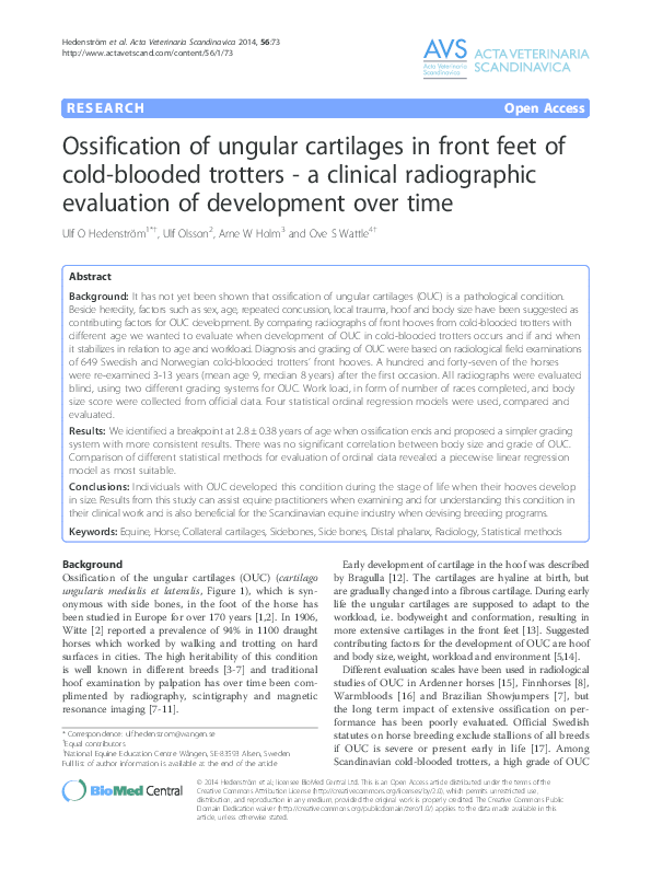 (PDF) Ossification of ungular cartilages in front feet of cold-blooded ...