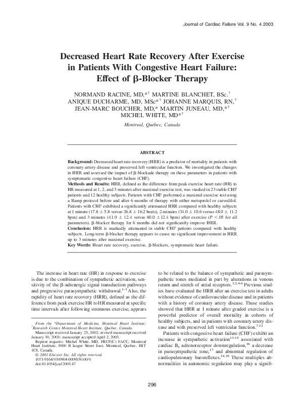 (PDF) Effect of Beta-Blocker Use on Exercise Heart Rate Gradient and Reclassification of ...