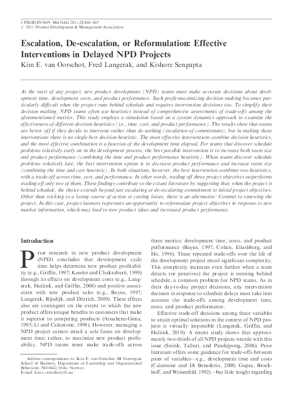 (PDF) Escalation, De-escalation, or Reformulation: Effective ...