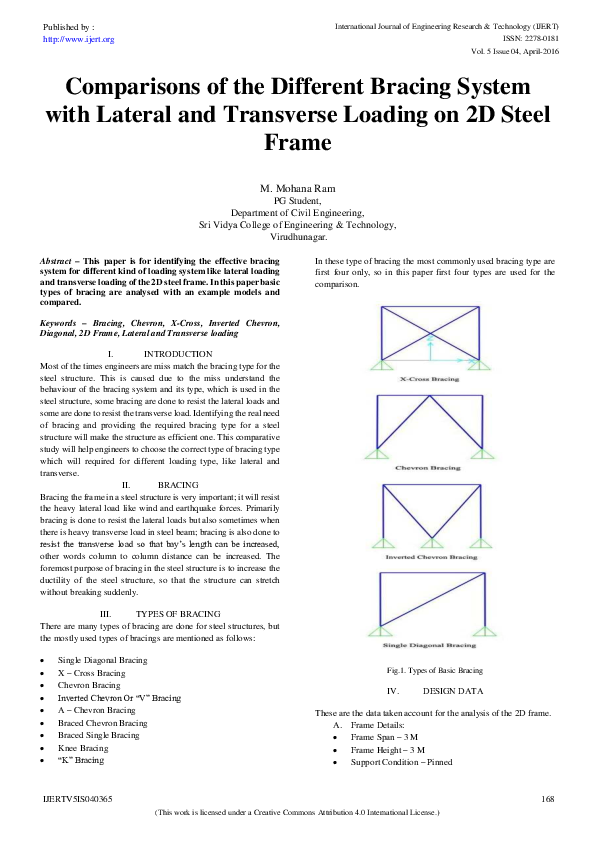 (PDF) Comparisons of the Different Bracing System with Lateral and ...