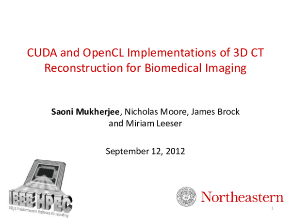 Pdf Cuda And Opencl Implementations Of 3d Ct Reconstruction For Biomedical Imaging 7626