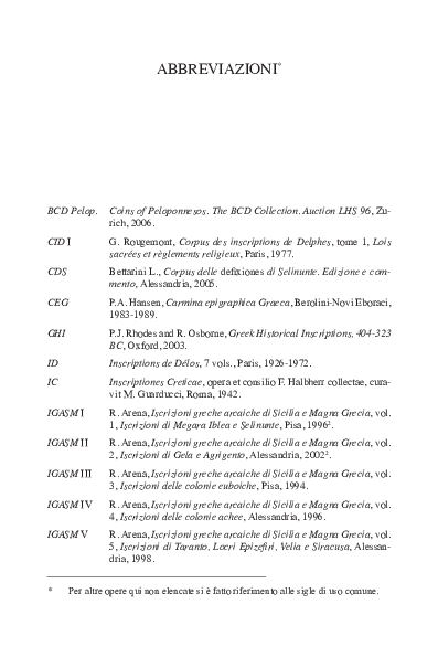 (PDF) (Abbreviations & Bibiography: La Città Inquieta. Selinunte tra ...