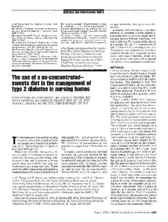 (PDF) The Use of a No-Concentrated–sweets Diet in the Management of ...