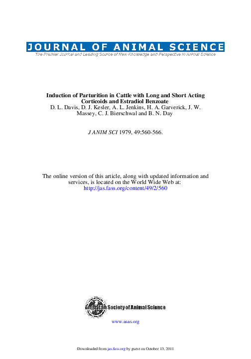 (PDF) Induction of parturition in cattle with long and short acting ...